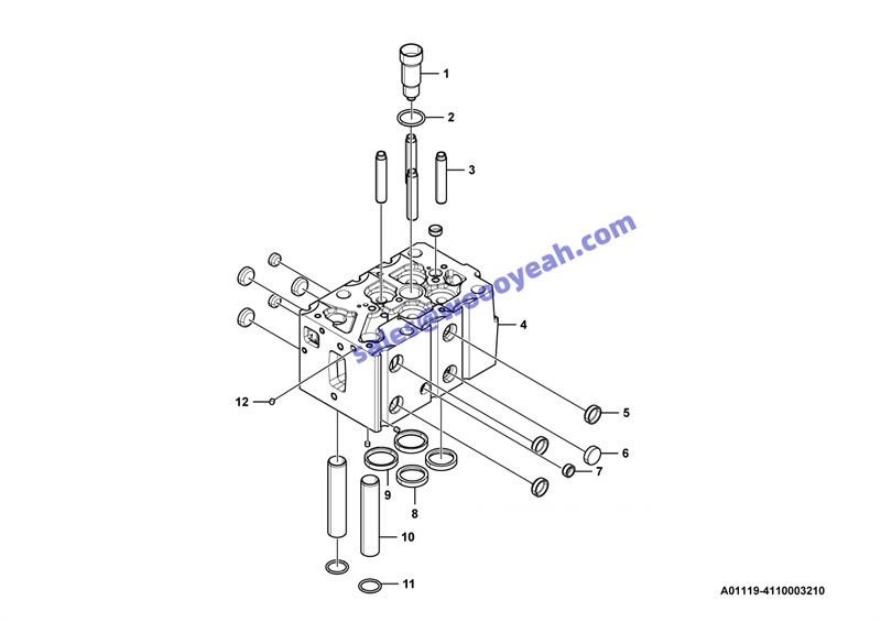 A01119-4110003210:气缸盖分总成-15 Cylinder head subassembly – Woooyeah Co., LTD